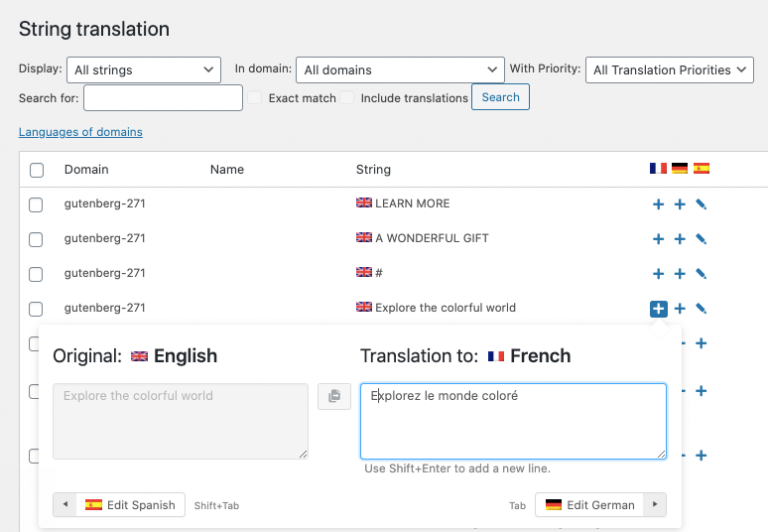 WPML String Translation
