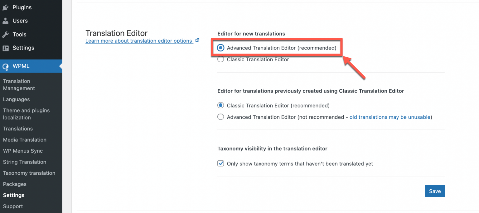 Advanced Translation Editor - WPML