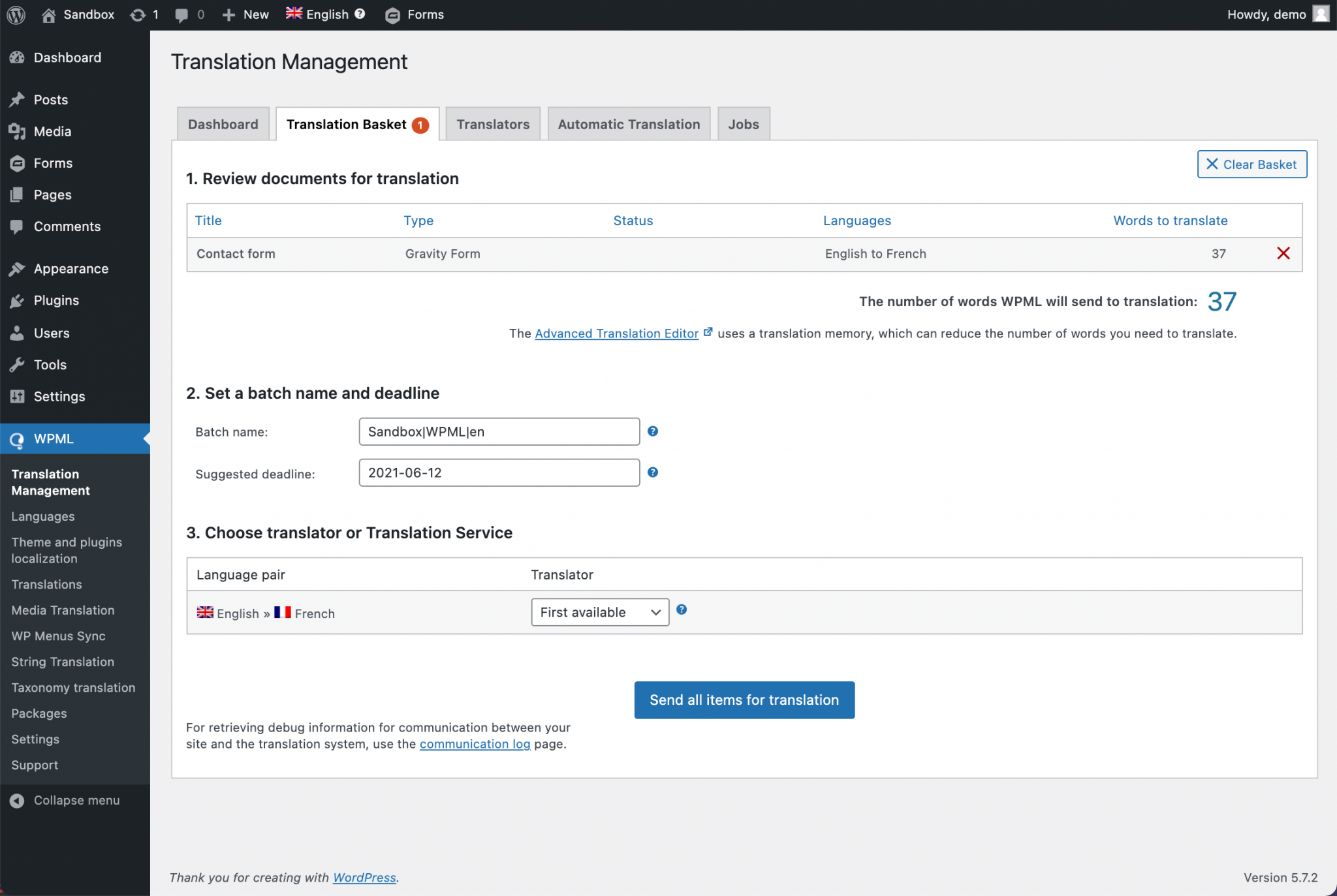 Gravity Forms Multilingual - WPML