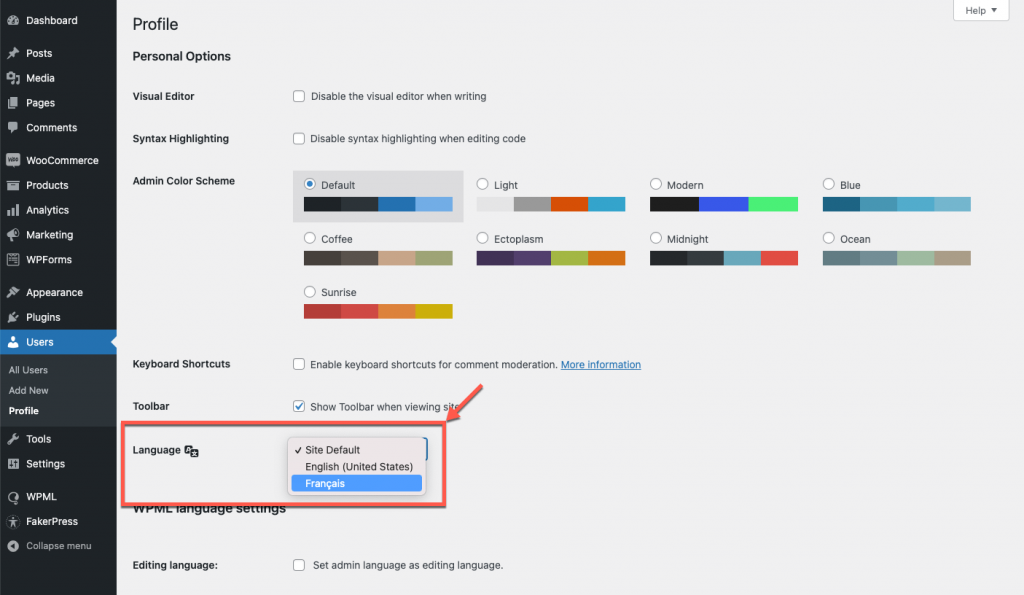 Language Setup - WPML