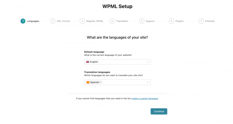 Language Setup - WPML