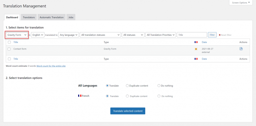 Gravity Forms Multilingual - WPML