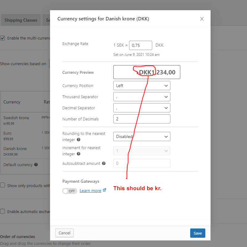 Danish Kroner Symbol