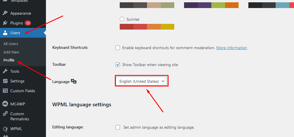 Changing Default Language Of Website Without Changing Language At Admin changing-default-language-of-website-without-changing-language-at-admin