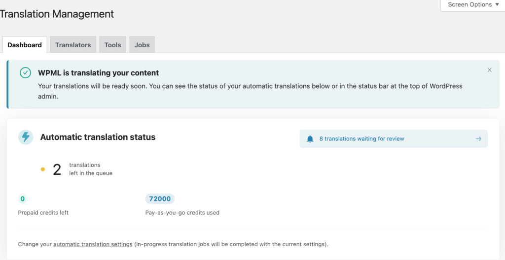 Translation Management - WPML