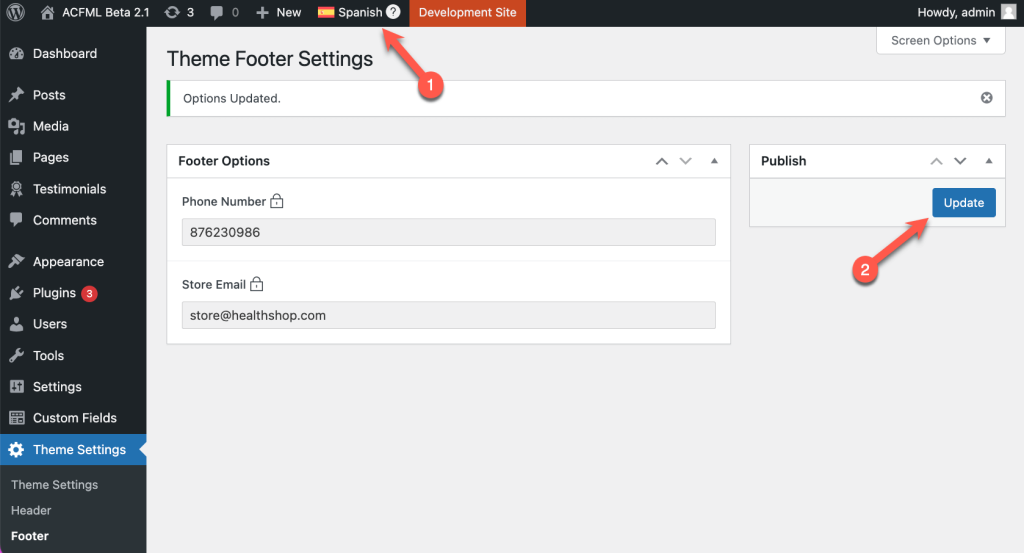 Translating the ACF Options Page Custom Fields With WPML - WPML