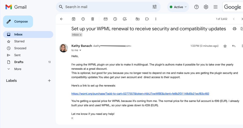 Paying for Renewal of WPML Plugin for My Website - WPML