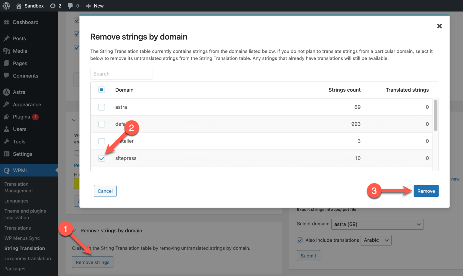 WPML String Translation