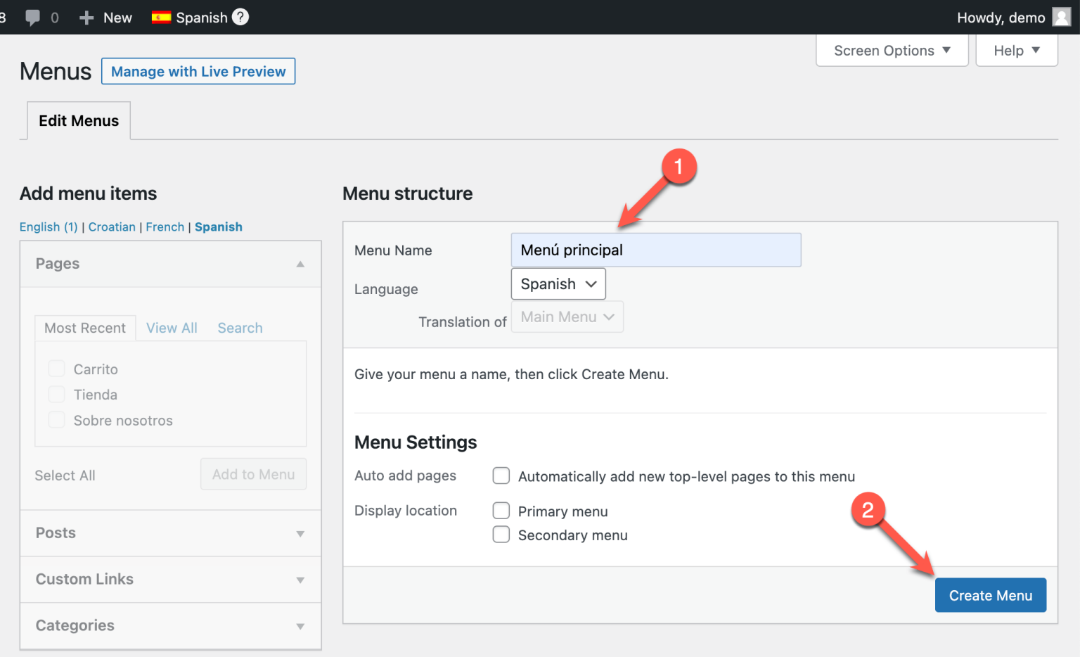 Translating WordPress Menus with WPML - WPML Translating WordPress Menus with WPML - WPML