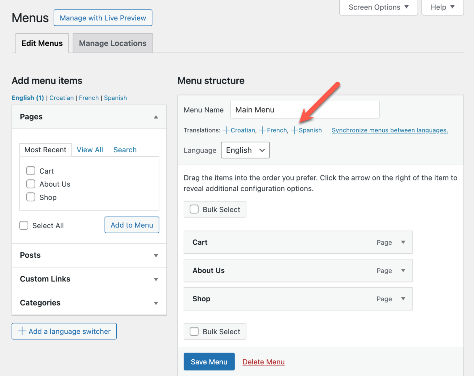 Translating WordPress Menus with WPML - WPML