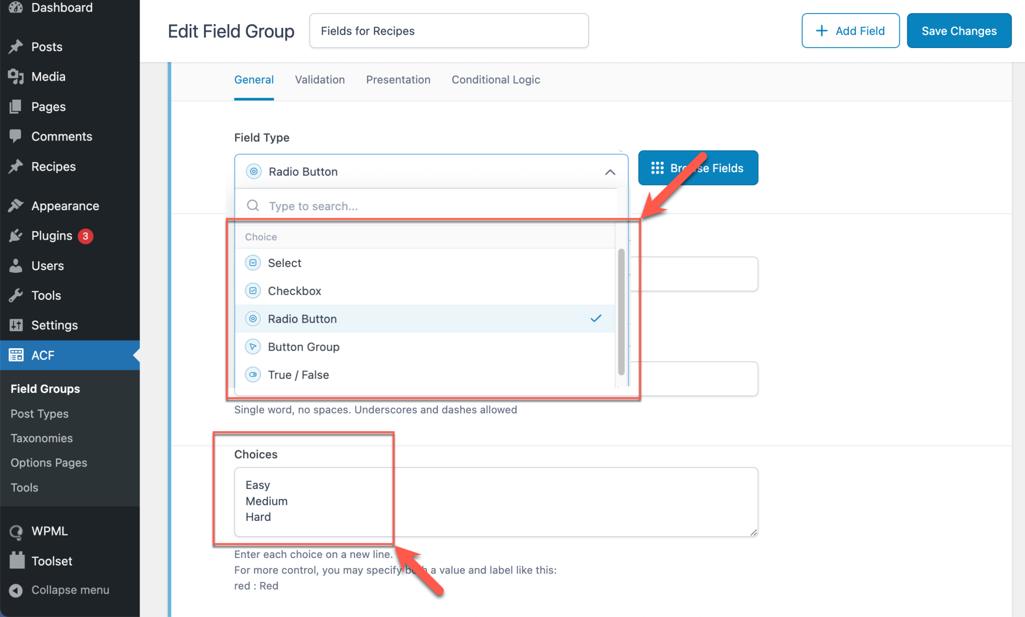 Translating ACF Field Labels and Choices with WPML - WPML