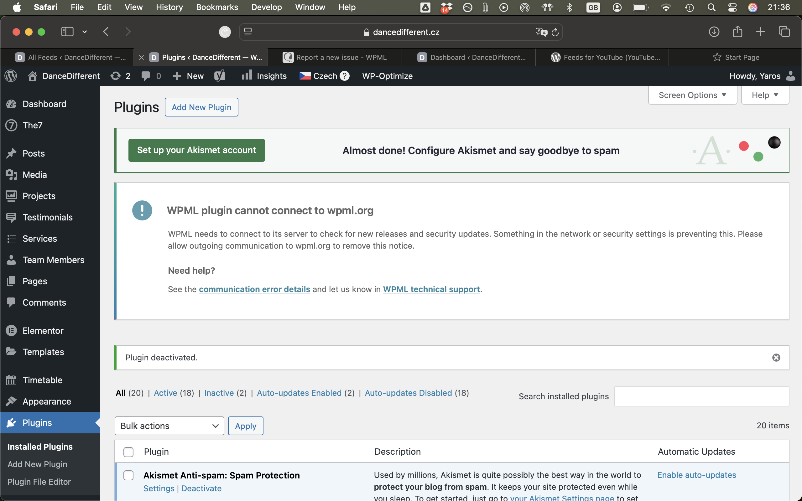 Help me figure out why site key not found - WPML