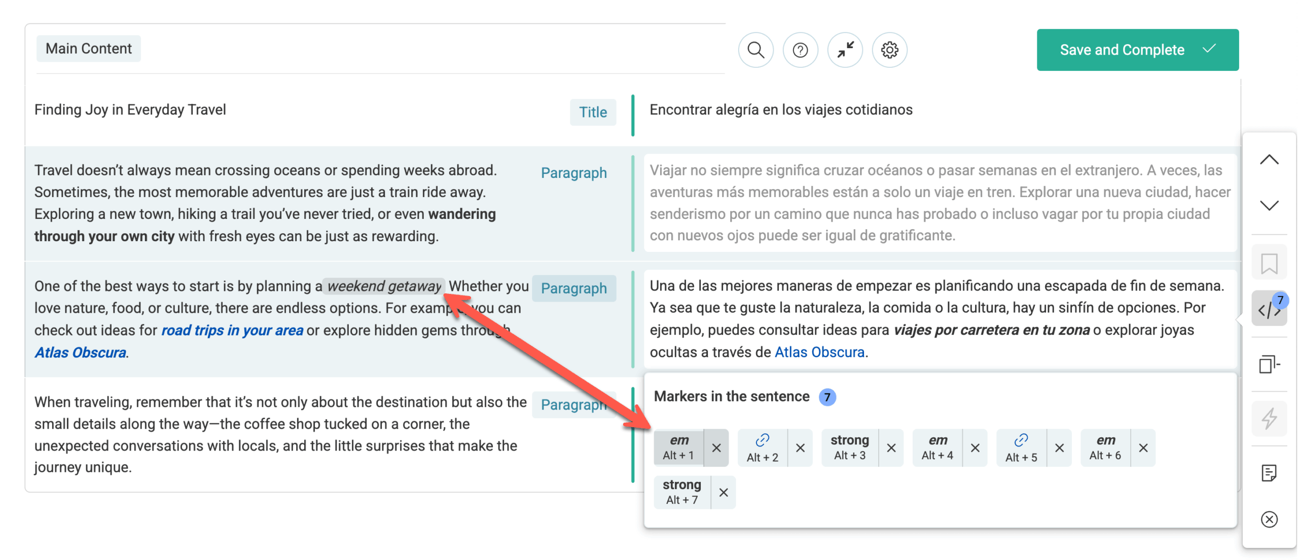 How can I apply formatting markers in the translation editor? - WPML