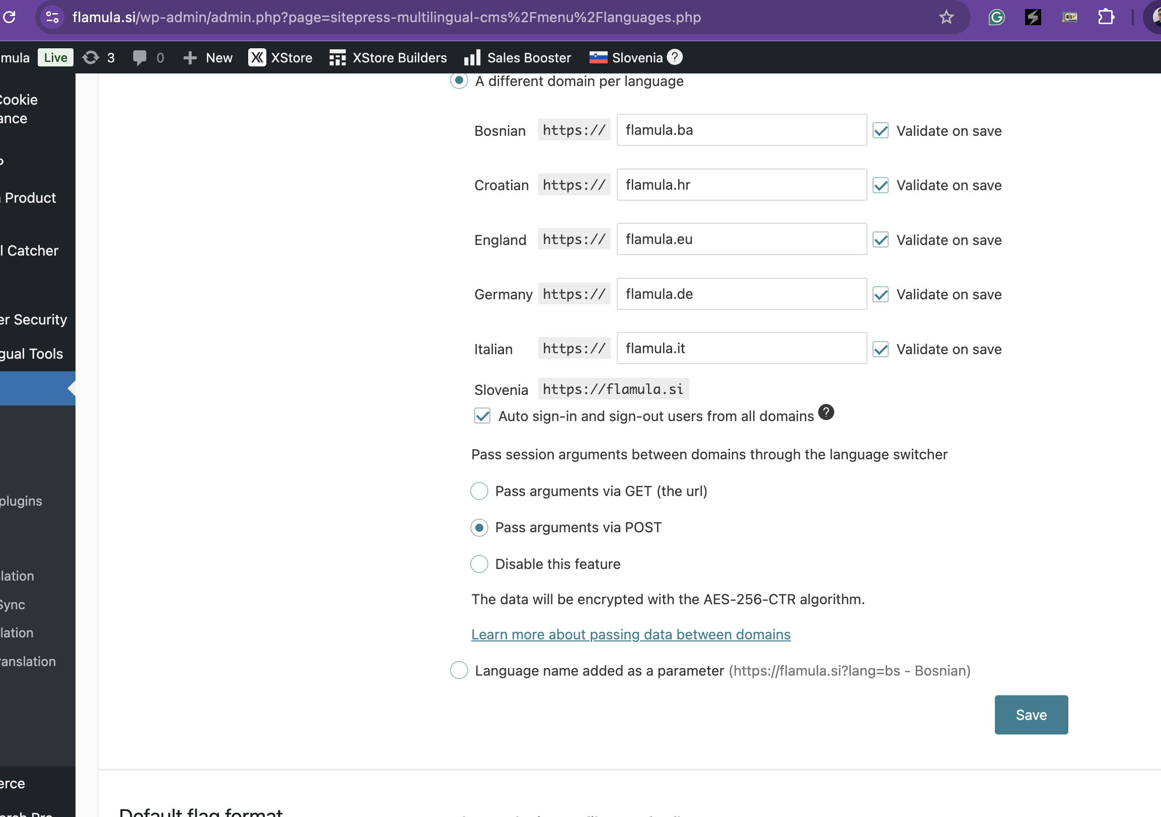 A different domain per language won't save. - WPML